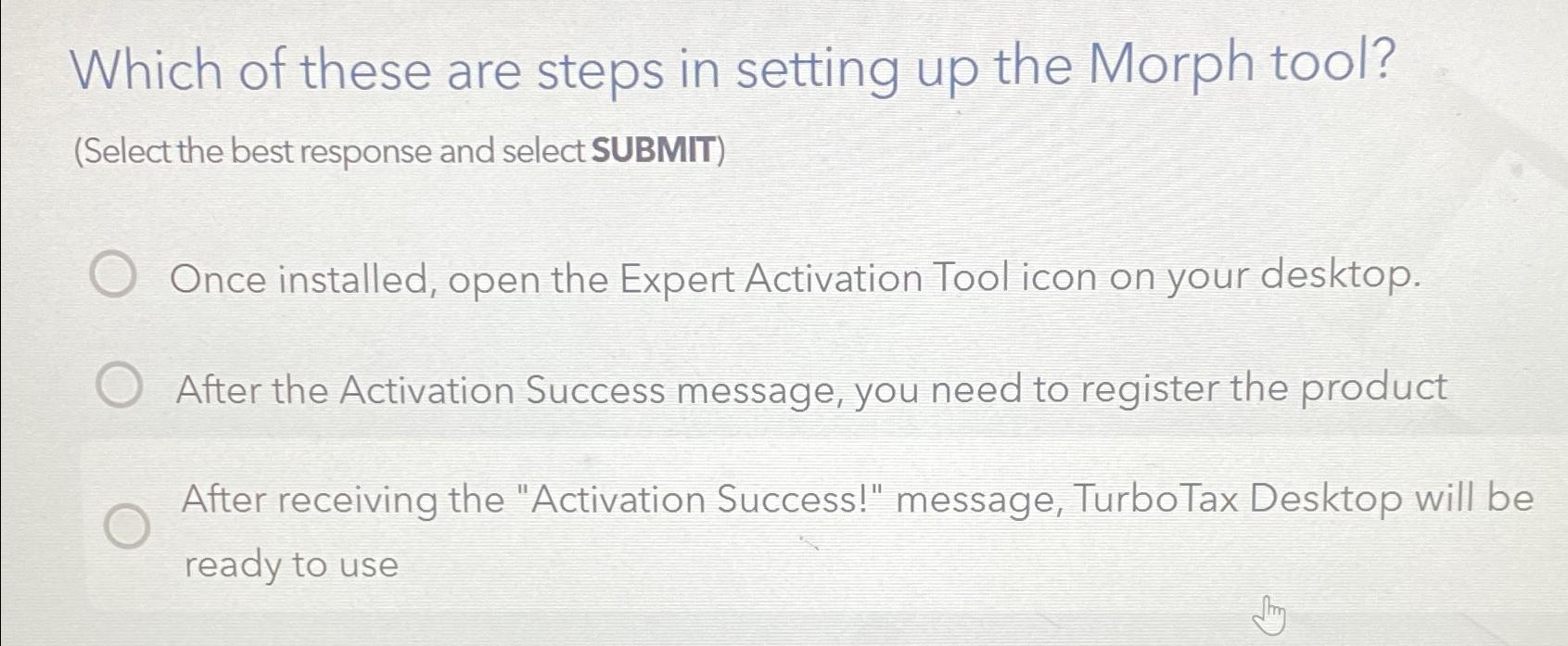 Solved Which of these are steps in setting up the Morph | Chegg.com