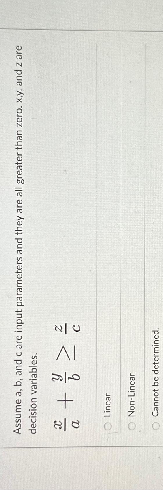 Solved Assume a,b, ﻿and c ﻿are input parameters and they are | Chegg.com