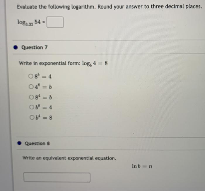Solved Evaluate the following logarithm. Round your answer | Chegg.com