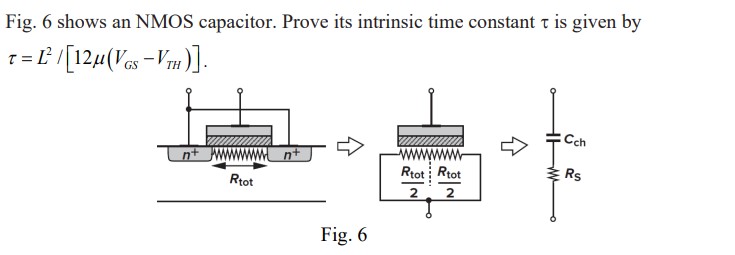 Solved The Picture shows an NMOS capacitor. Prove its | Chegg.com