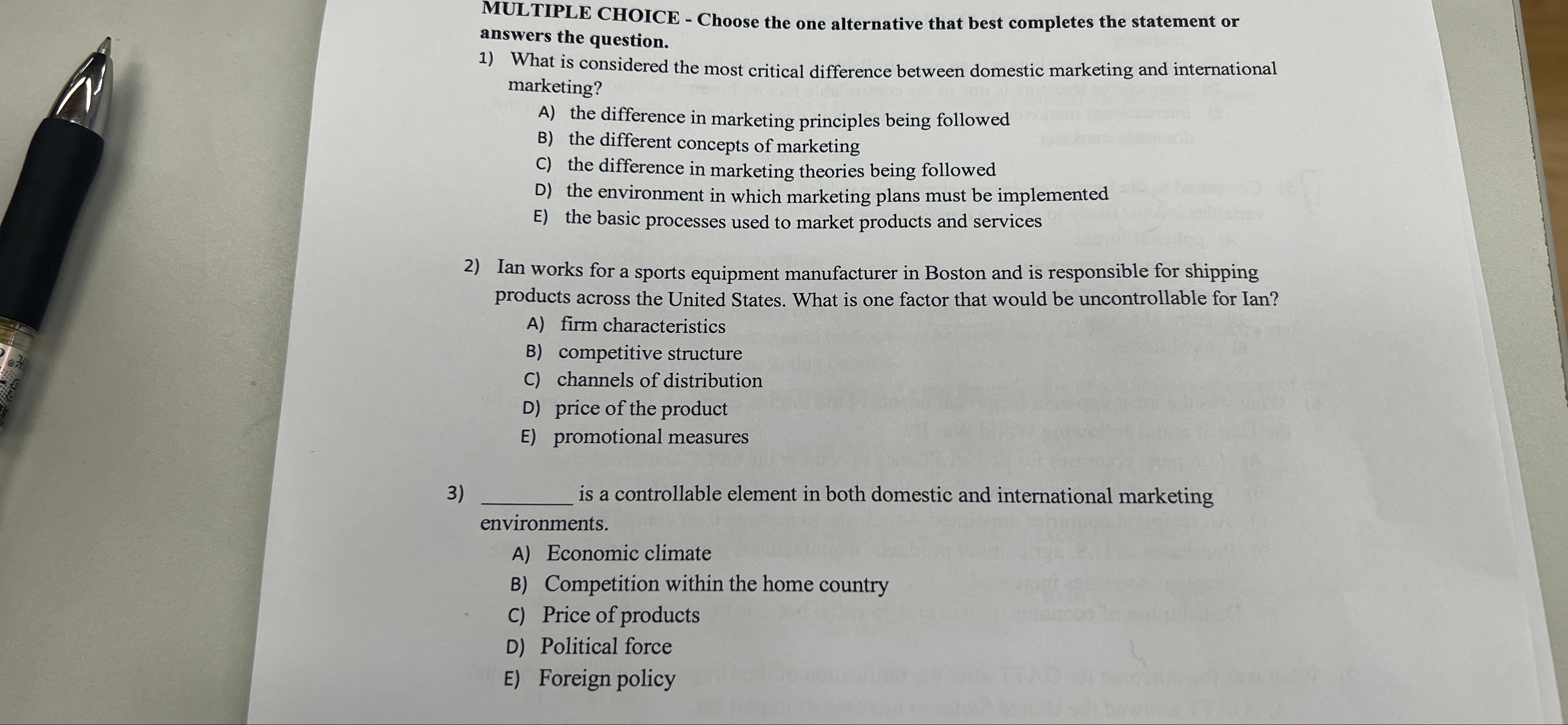 Solved MULTIPLE CHOICE - ﻿Choose the one alternative that | Chegg.com