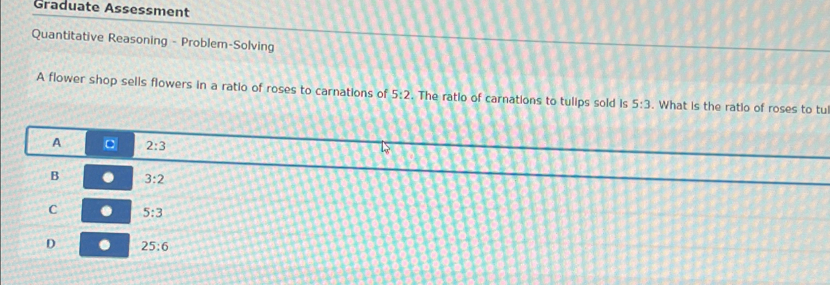 Solved Graduate AssessmentQuantitative Reasoning - | Chegg.com
