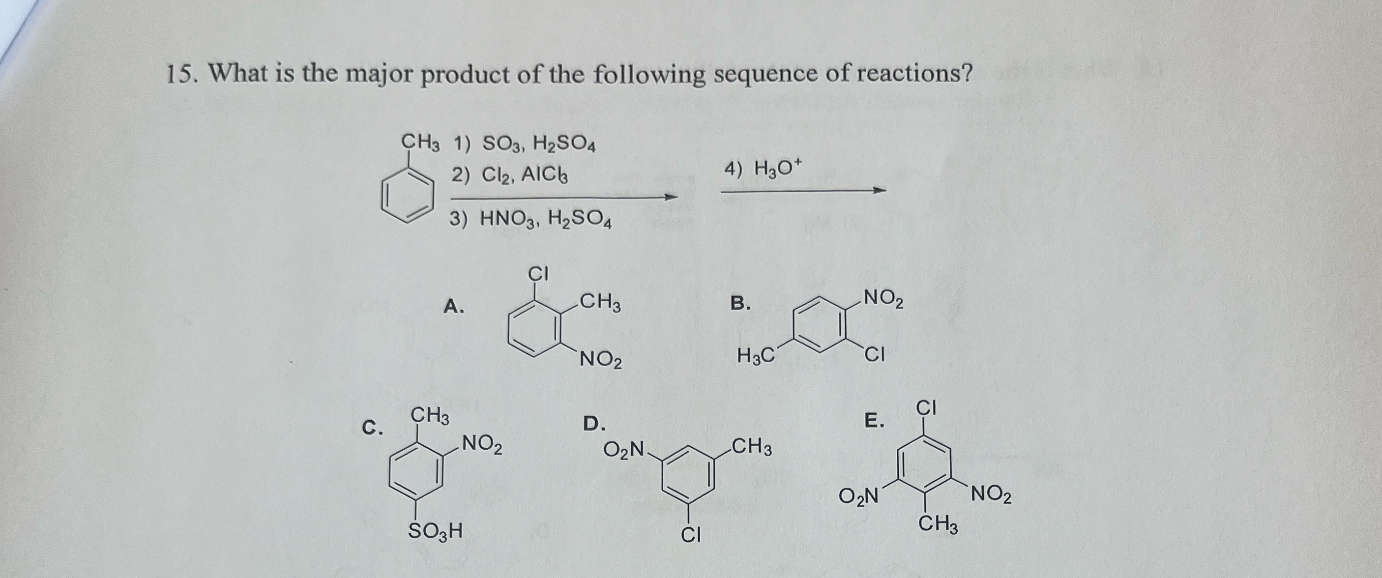 Solved What is the major product of the following sequence | Chegg.com