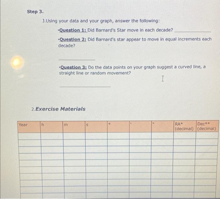 Solved 1.Exercise Activities Step 1. Start Stellarium. It | Chegg.com