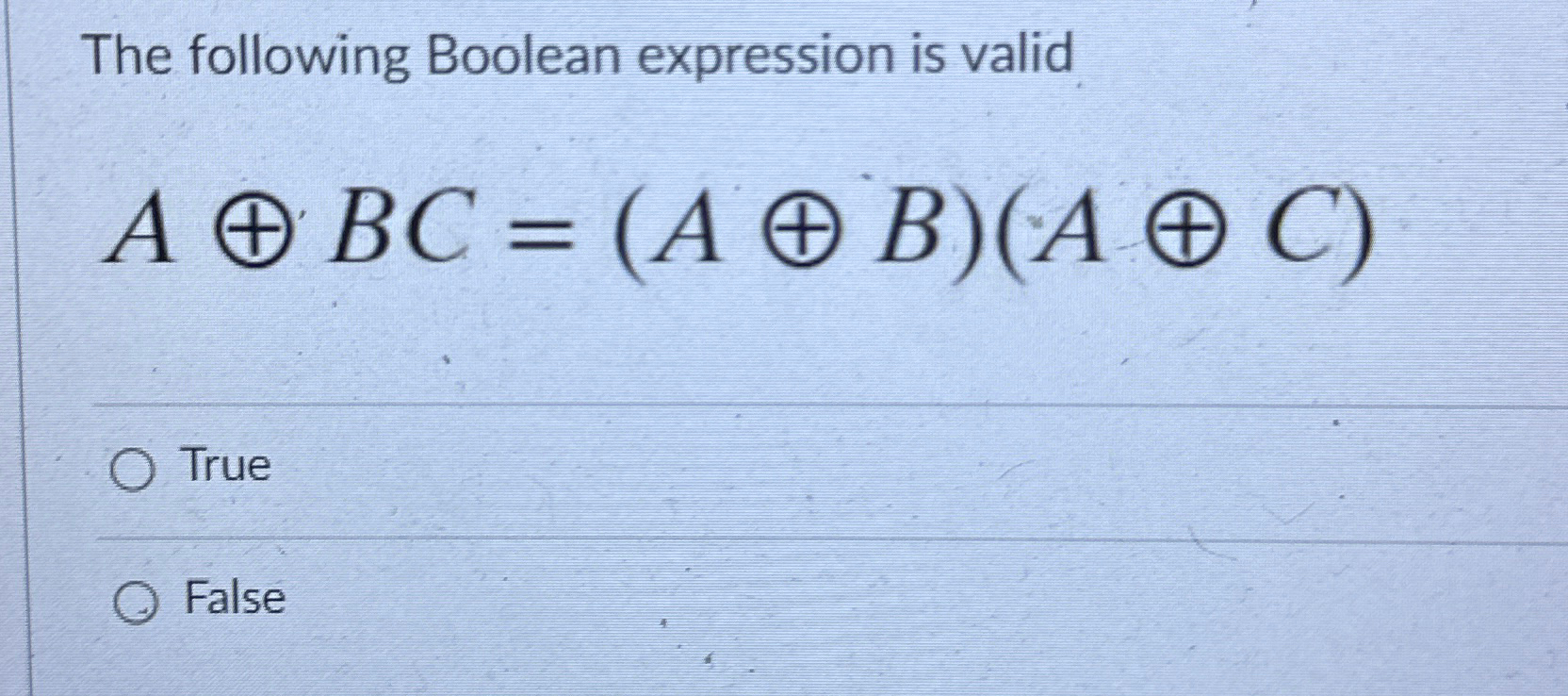 Solved The following Boolean expression is | Chegg.com
