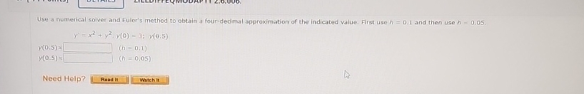 Solved Use a numerical solver and Euler's method to obtain a | Chegg.com