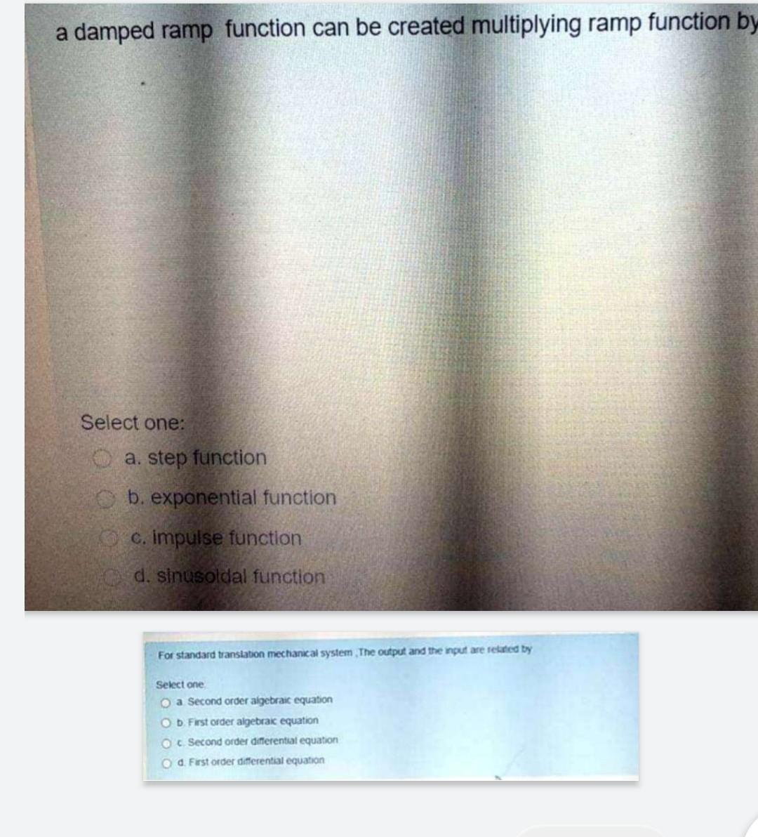 Solved a damped sinusoidal function can be created | Chegg.com
