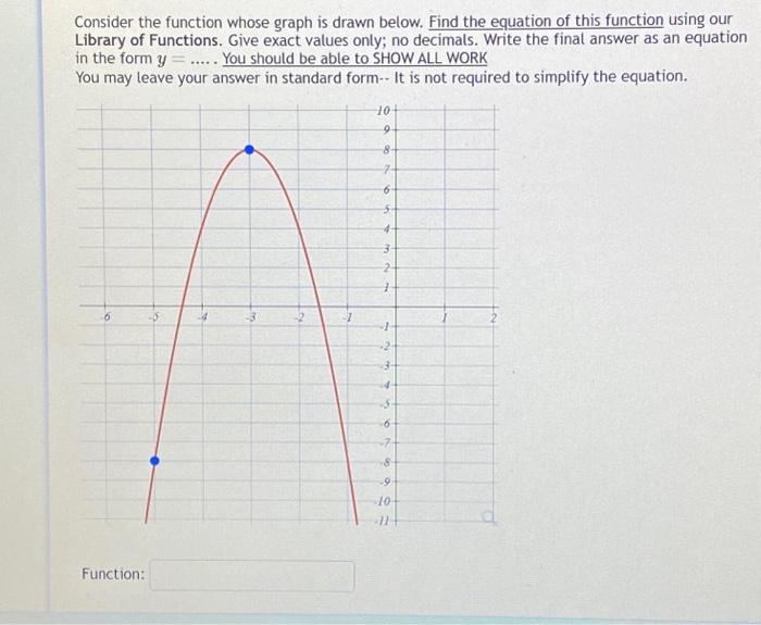[Solved]: Consider the function whose graph is drawn below.