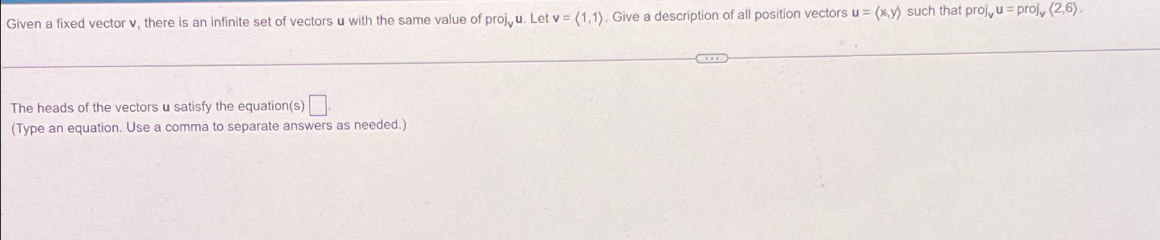 Solved Given a fixed vector v, ﻿there is an infinite set of | Chegg.com