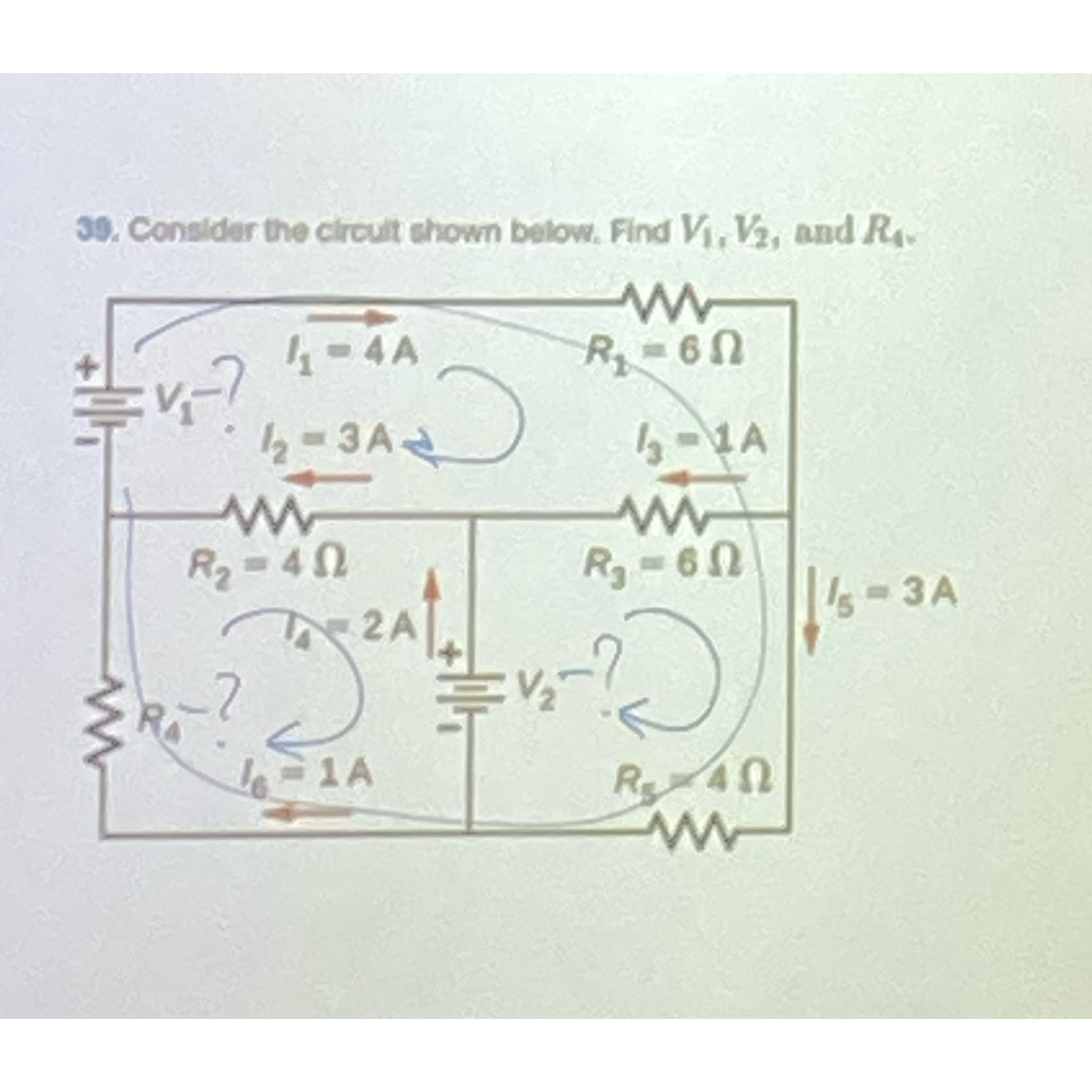 Solved Conslder the clrout thown below, Find V1,V2, ﻿and | Chegg.com