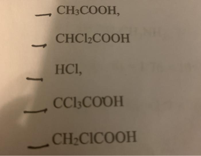 Solved Arrange in increasing order of acidic strength , | Chegg.com