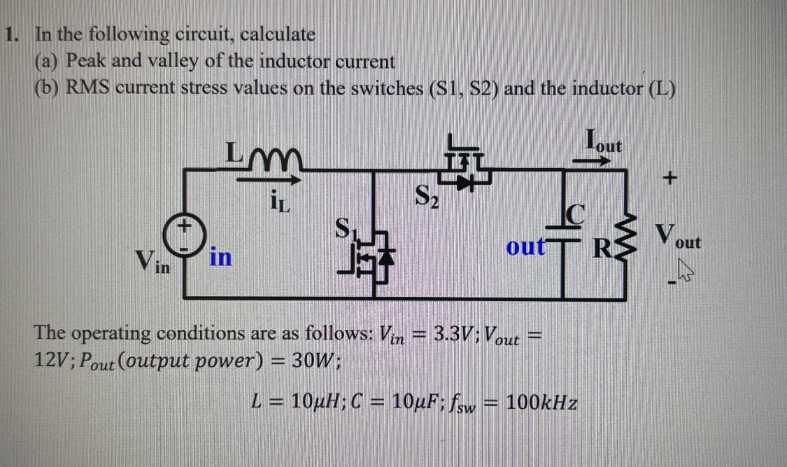 Solved In the following circuit, calculate(a) ﻿Peak and | Chegg.com