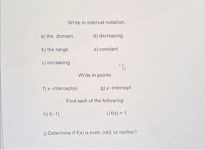 Solved Find each of the following: 201Write in interval | Chegg.com