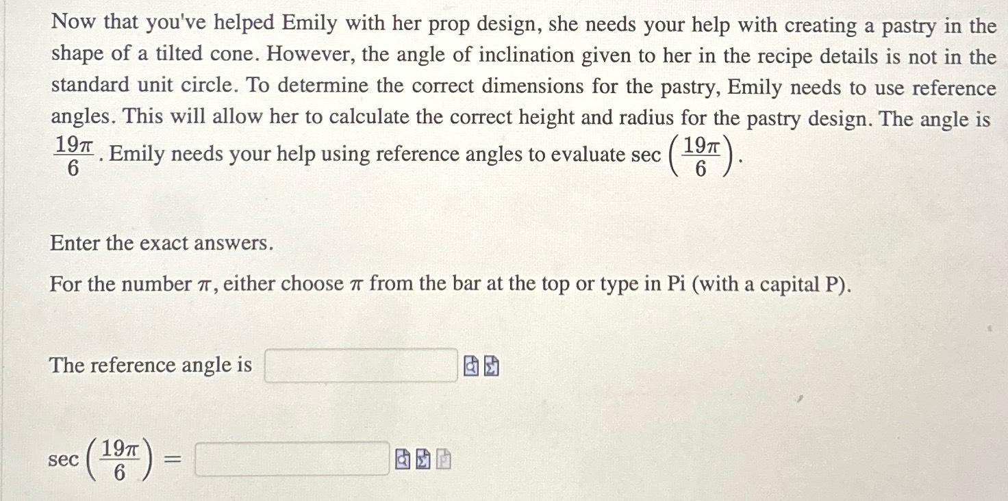 Solved Now that you've helped Emily with her prop design, | Chegg.com