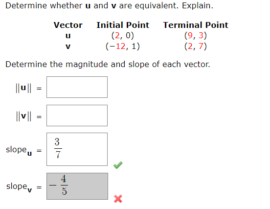 Solved Determine whether u and v are equivalent. | Chegg.com Solved Determine whether u and v are equivalent. | Chegg.com