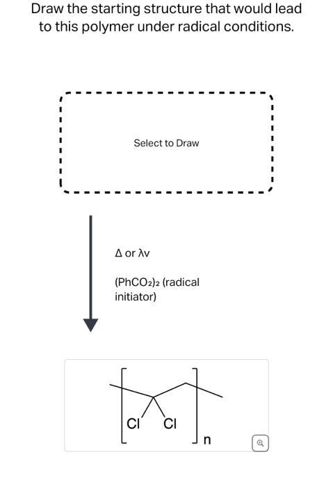 Solved Draw the starting structure that would lead to this | Chegg.com