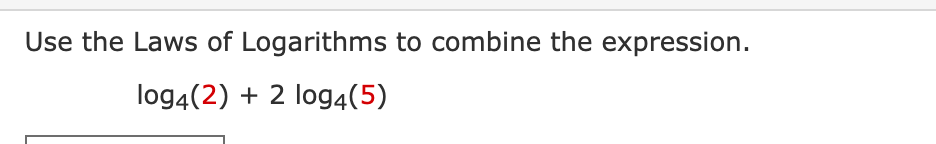 Solved Use the Laws of Logarithms to combine the | Chegg.com