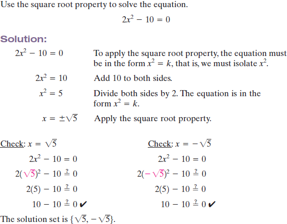 How To Solve An Equation Using Square Root Property