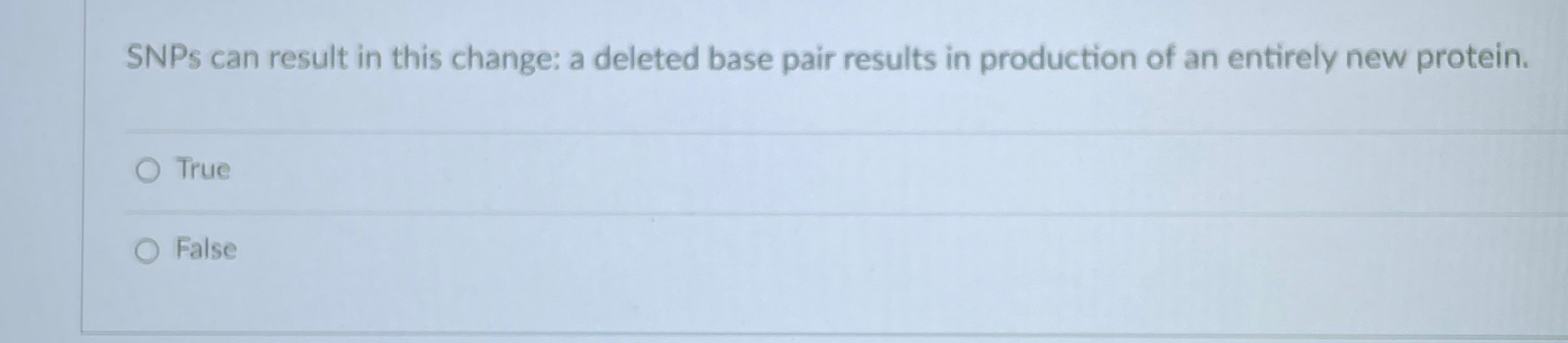 Solved SNPs can result in this change: a deleted base pair | Chegg.com