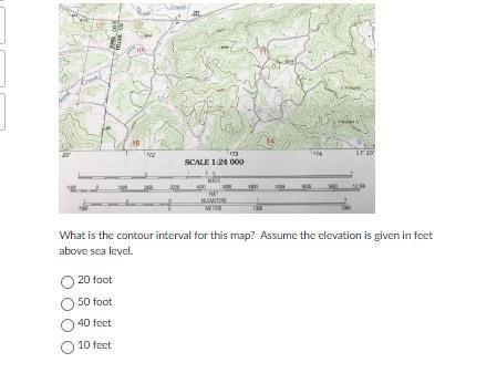 Solved What is the contour interval for this map? Assume | Chegg.com