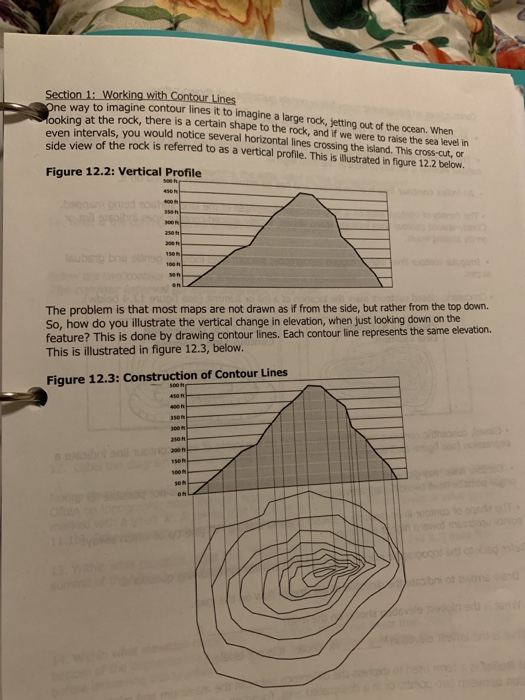 Solved Contour lines on topographic maps follow . All points | Chegg.com
