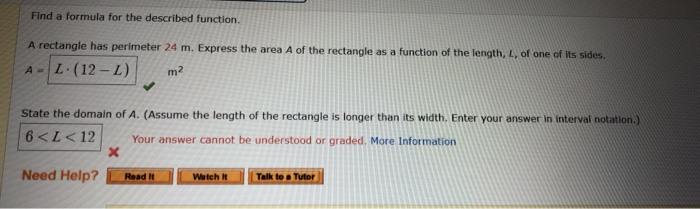 Solved Find a formula for the described function. A | Chegg.com