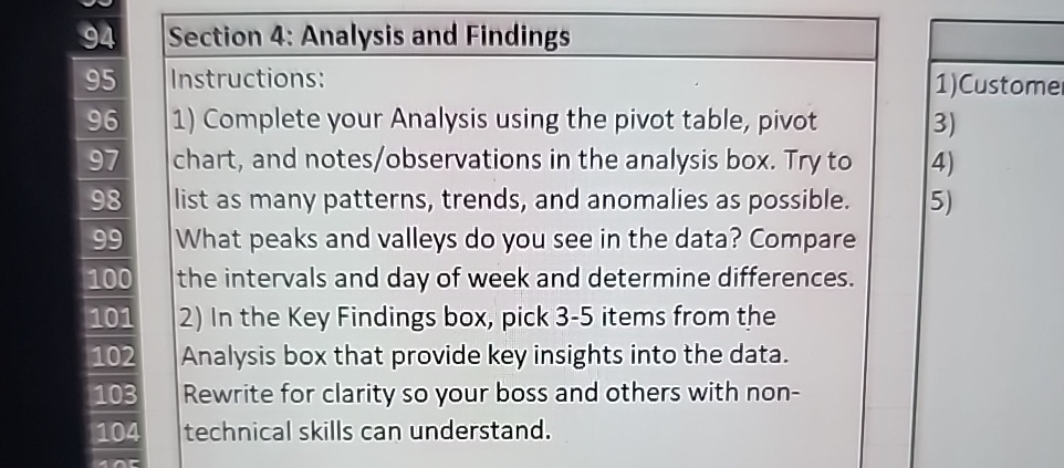 Solved 94 ﻿Section 4: Analysis and | Chegg.com