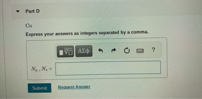 Solved Part A Mn Express your answers as integers separated | Chegg.com