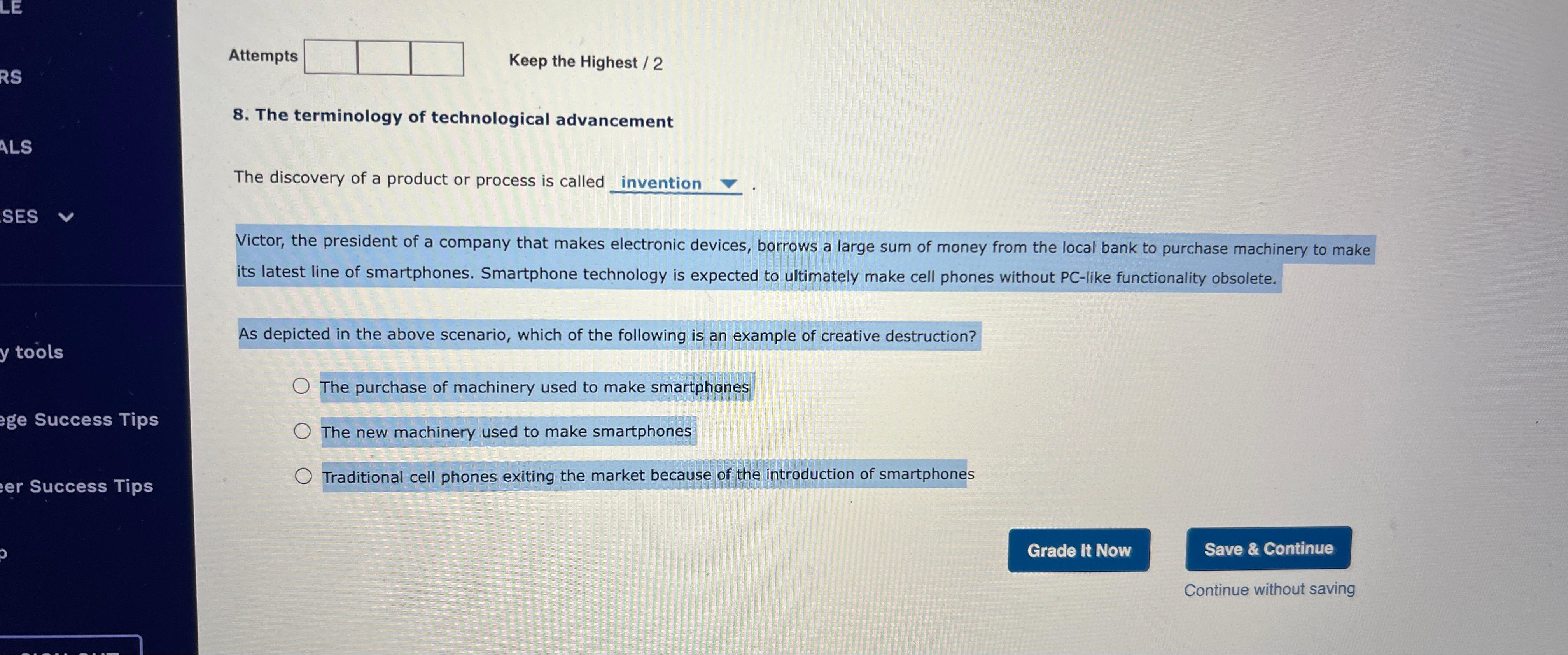 Solved AttemptsKeep the Highest / 28. ﻿The terminology of | Chegg.com