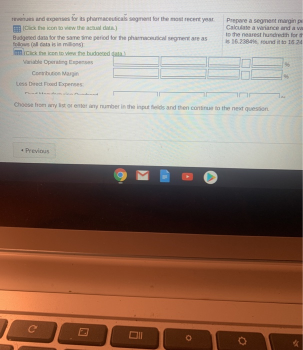 Solved Question Help Prepare a segment margin performance | Chegg.com