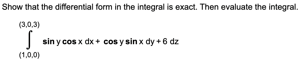 Solved Show that the differential form in the integral is | Chegg.com