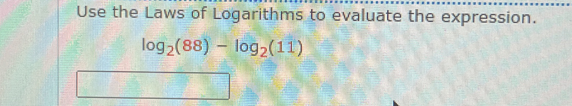 Solved How to solve Use the Laws of Logarithms to evaluate | Chegg.com