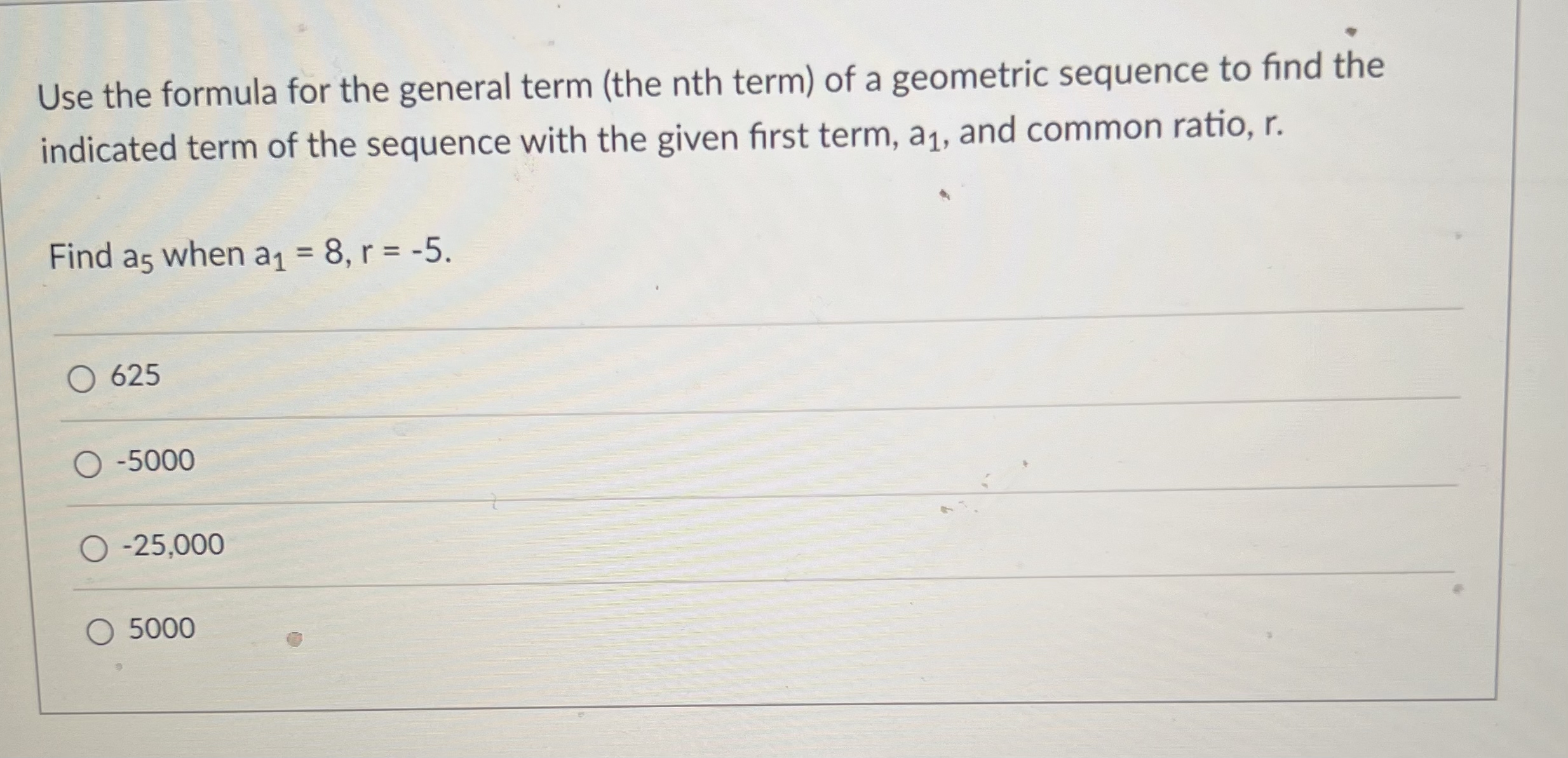 Solved Use the formula for the general term (the nth term) | Chegg.com