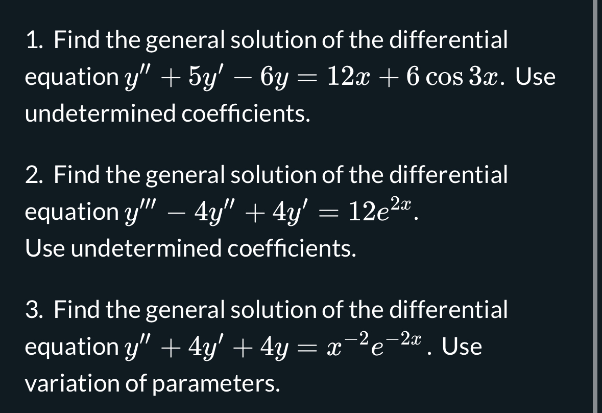 Solved Find the general solution of the differential | Chegg.com