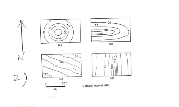 Solved 2) The structure contour maps shown on these | Chegg.com