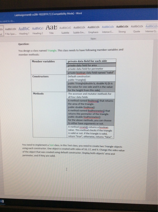 Solved LabAssignmentB-cs206-10222019 (1) [Compatibility | Chegg.com