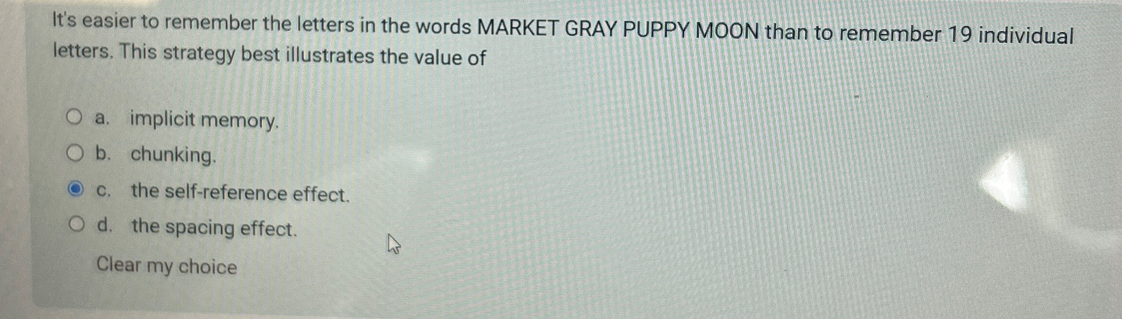 Solved It's easier to remember the letters in the words | Chegg.com