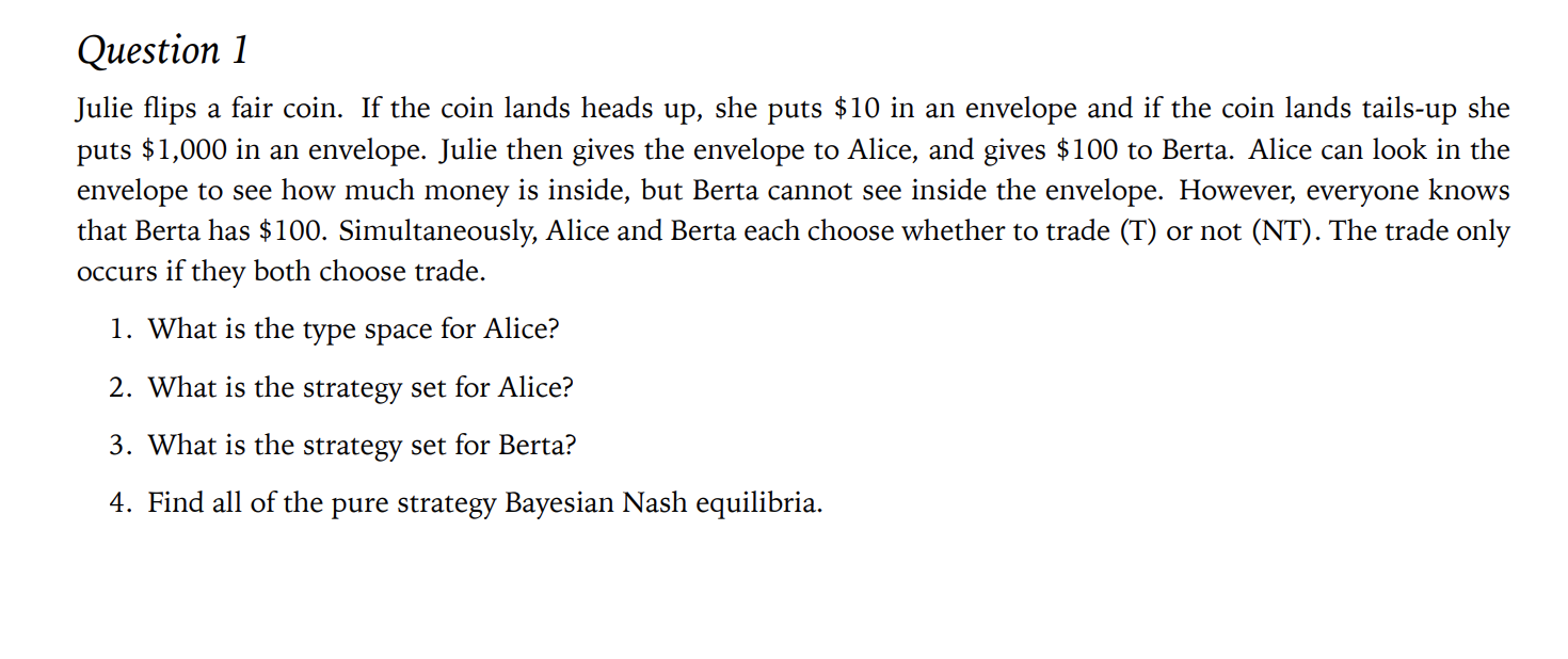 Solved Julie flips a fair coin. If the coin lands heads up, | Chegg.com