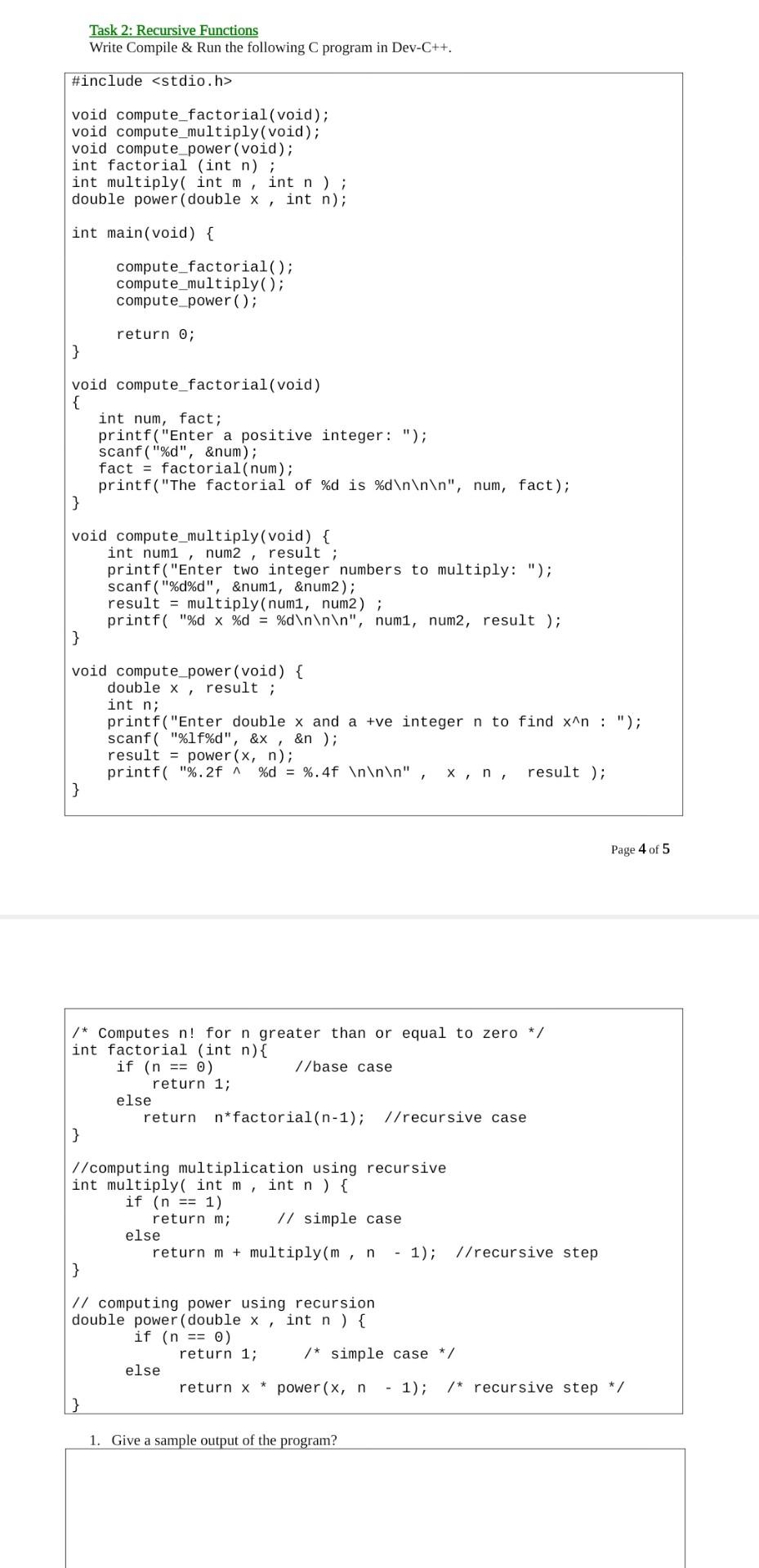 Solved Task 1: Logical Functions Write Compile & Run the | Chegg.com