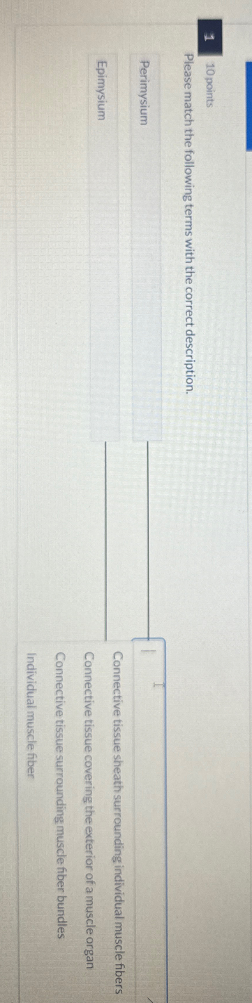 Solved 1,10 ﻿pointsPlease match the following terms with the | Chegg.com