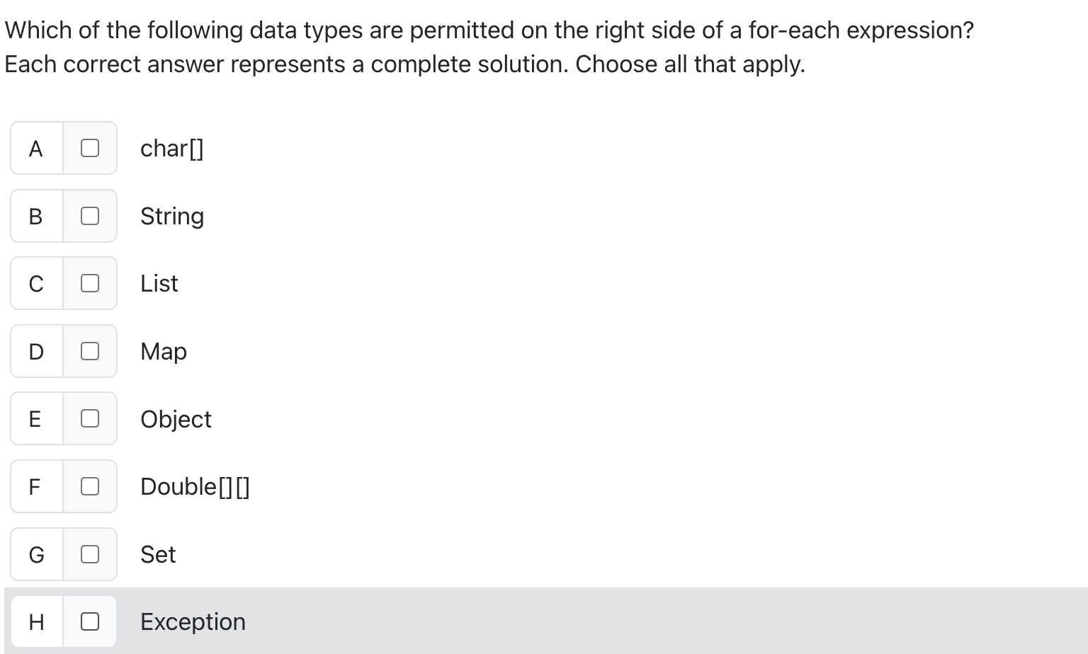 Solved Which of the following data types are permitted on | Chegg.com
