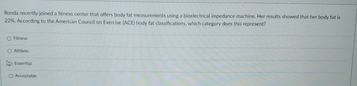 Solved Ronda recently joined a fitness center that offers | Chegg.com