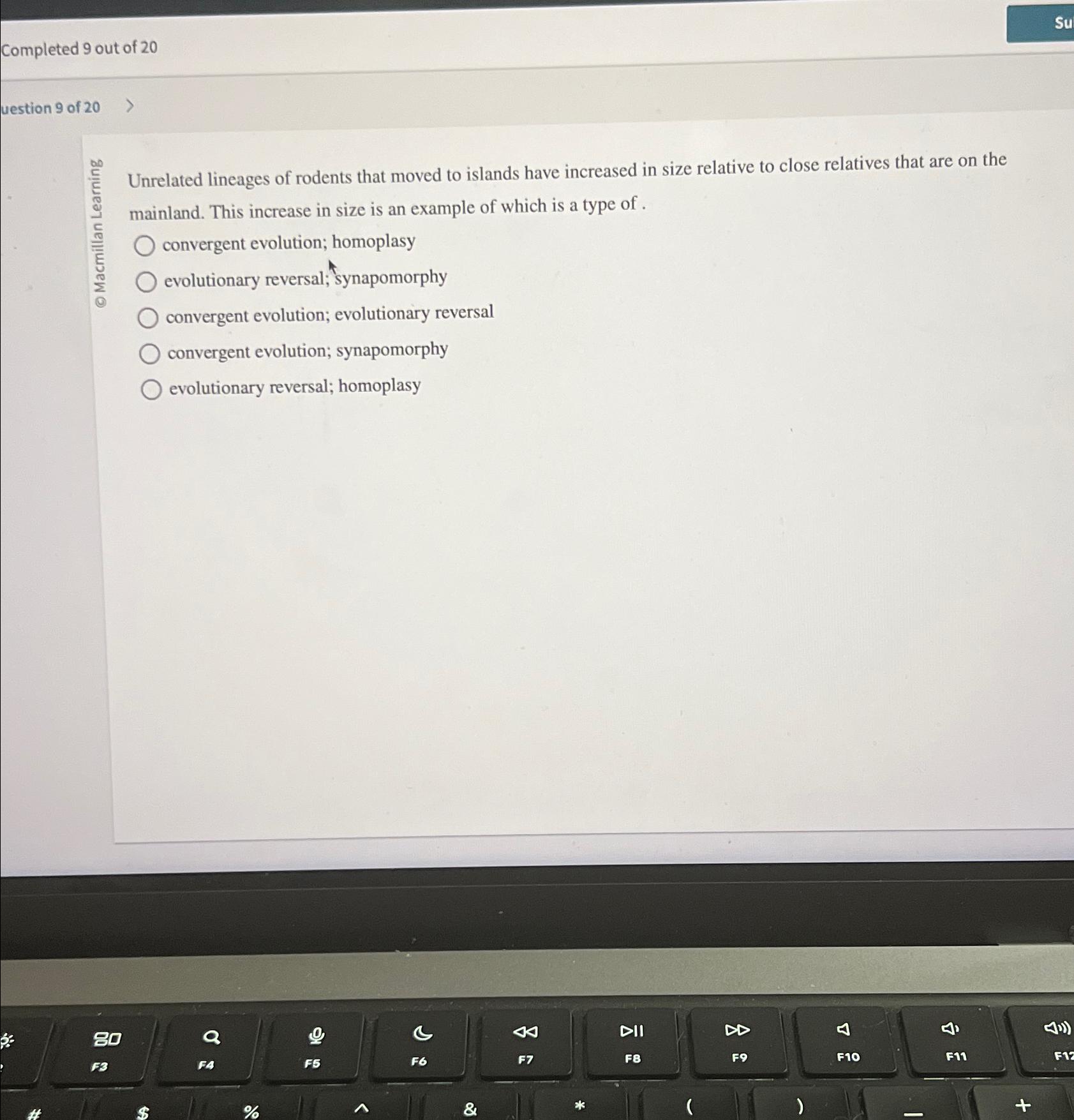 Solved Completed 9 ﻿out of 20uestion 9 ﻿of 20Unrelated | Chegg.com