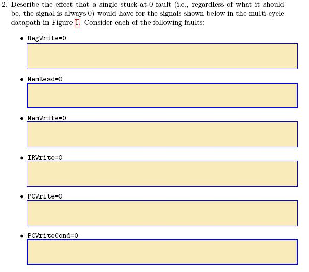 Solved Describe the effect that a single stuck-at-0 fault | Chegg.com