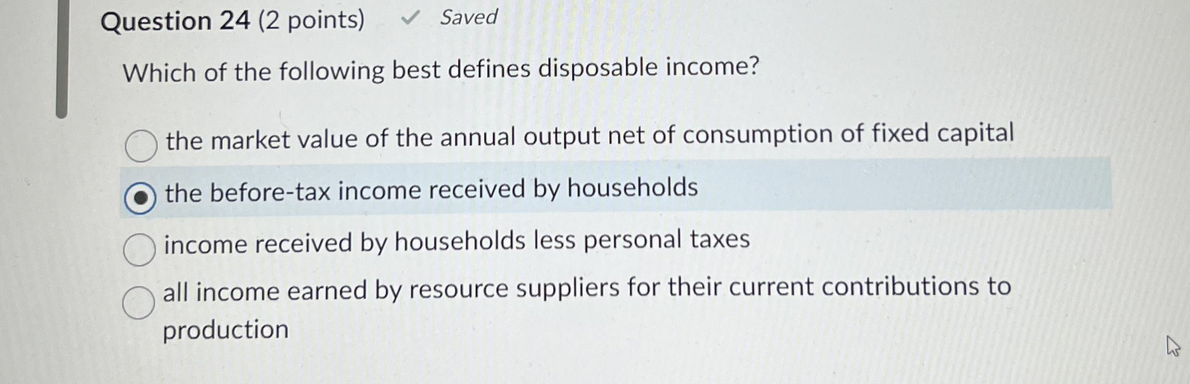 Solved Question 24 (2 points) SavedWhich of the following | Chegg.com Solved Question 24 (2 points) SavedWhich of the following | Chegg.com