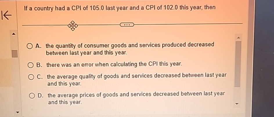 Solved If a country had a CPI of 105.0 ﻿last year and a CPI | Chegg.com