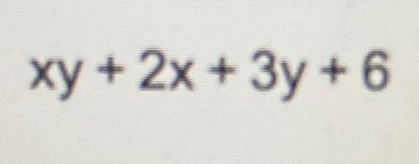 Solved xy+2x+3y+6 | Chegg.com