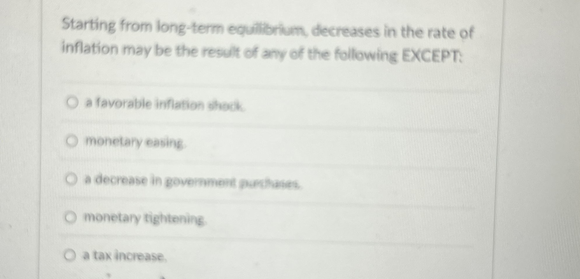 Solved Starting from long-term equilibrium, decreases in the | Chegg.com