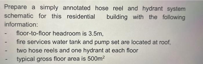Solved Prepare a simply annotated hose reel and hydrant | Chegg.com