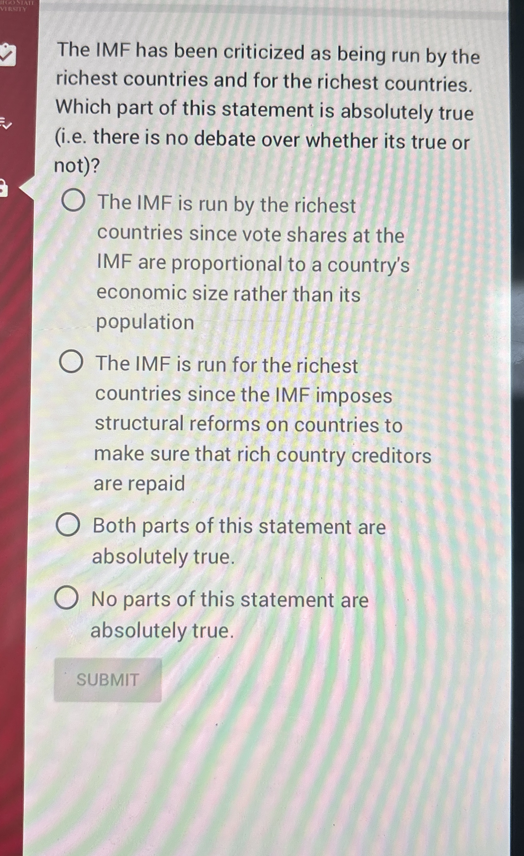 Solved The IMF has been criticized as being run by the | Chegg.com